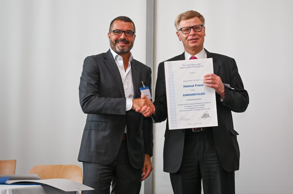 Prof. Helmut Friess erhält Ehrenmitgliedschaft auf 100. Jahrestagung ...